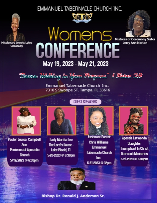 Women's Church Event Conference Template Edit | PosterMyWall
