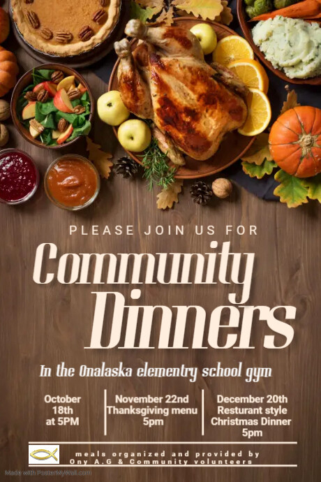 Copy of community dinner | PosterMyWall