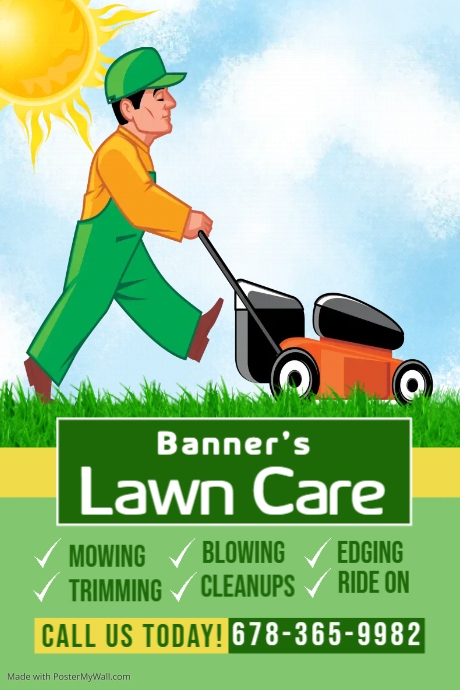 Lawn Mowing Poster | PosterMyWall