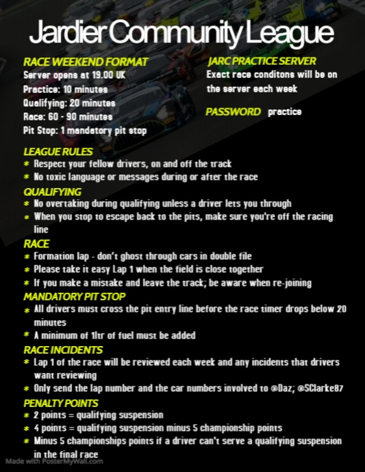 Updated - Jardier Community League Rules | PosterMyWall