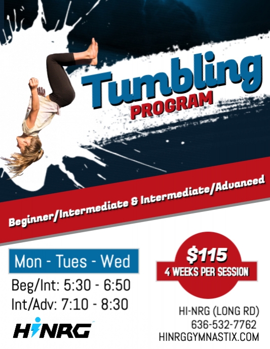 TUMBLING FLIER | PosterMyWall