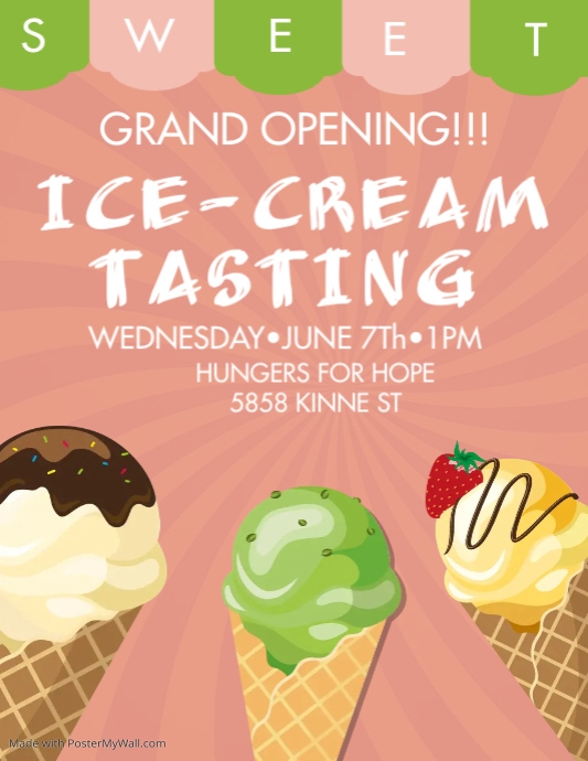 Copy of Ice Cream Grand Opening Ad | PosterMyWall