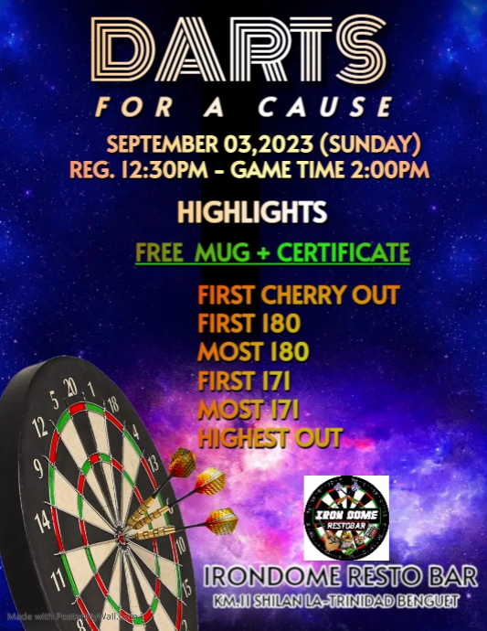 Copy of Creative Darts Tournament Flyer Design | PosterMyWall