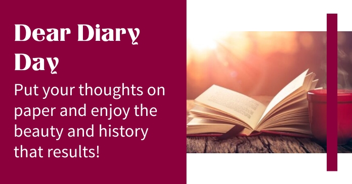 Dear Diary Day Template | PosterMyWall