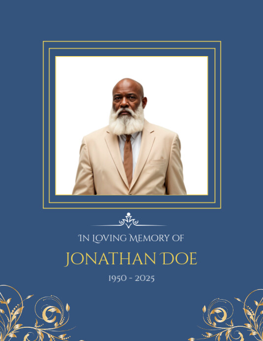 Copy of Death and Funeral Announcement Poster | PosterMyWall