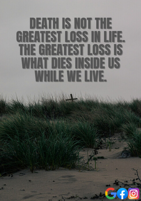 Plantilla de DEATH AND LOSS QUOTE TEMPLATE | PosterMyWall