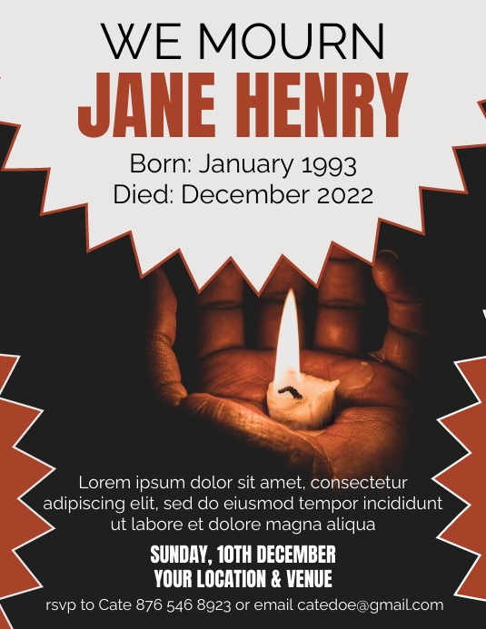 Copy of Death Anniversary | PosterMyWall
