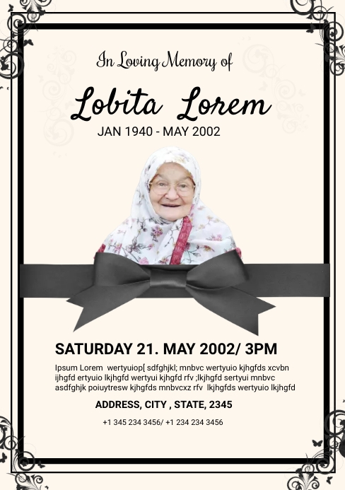 Copy of DEATH ANNIVERSARY | PosterMyWall