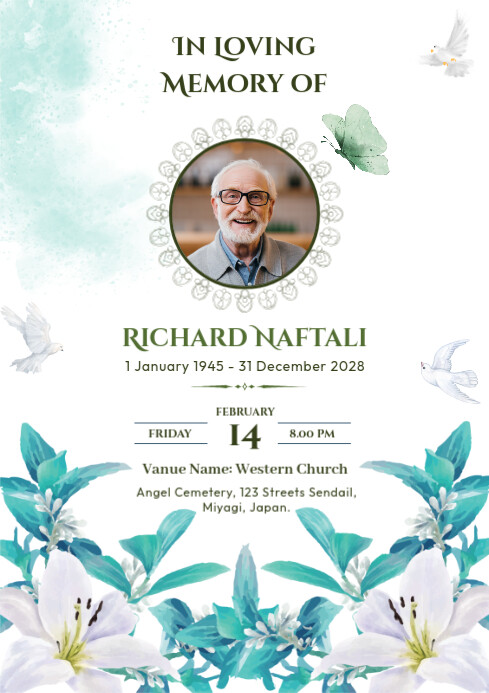Death Anniversary Invitation Flyer Template | PosterMyWall