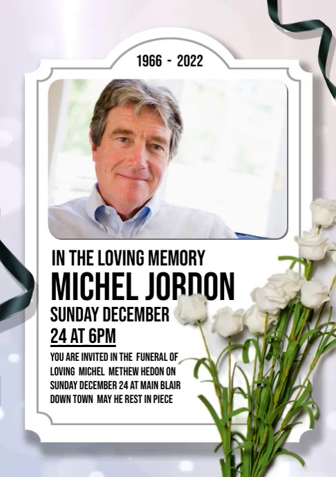 Death announcement Template | PosterMyWall