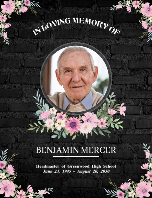 death announcement Template | PosterMyWall