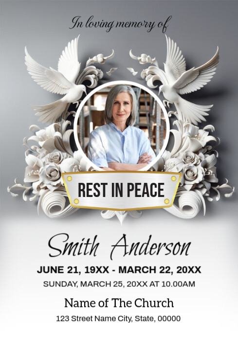 Death Announcement Flyer Template | PosterMyWall