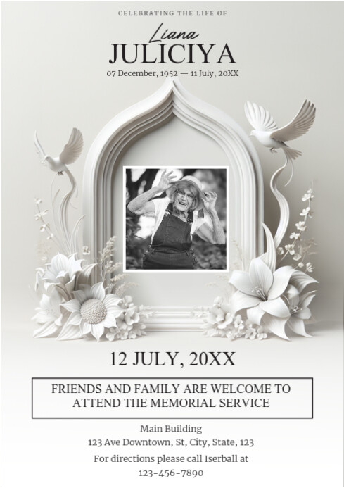 Copy of Death Announcement Flyer | PosterMyWall