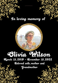 death announcement flyer template | PosterMyWall