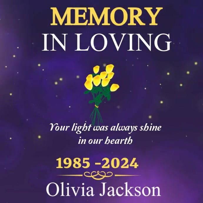 Plantilla de Death memory template video | PosterMyWall