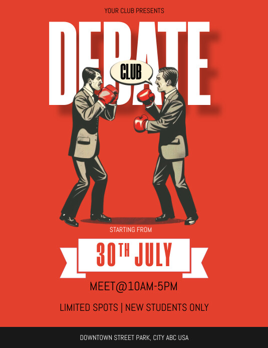 Debate club Template | PosterMyWall