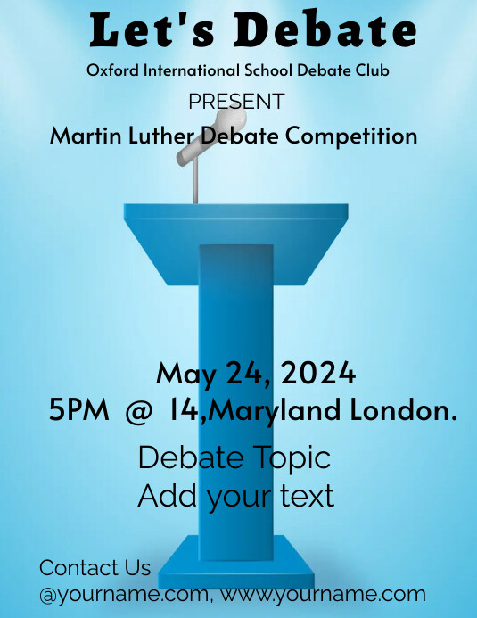 Debate Club Flyer Template | PosterMyWall