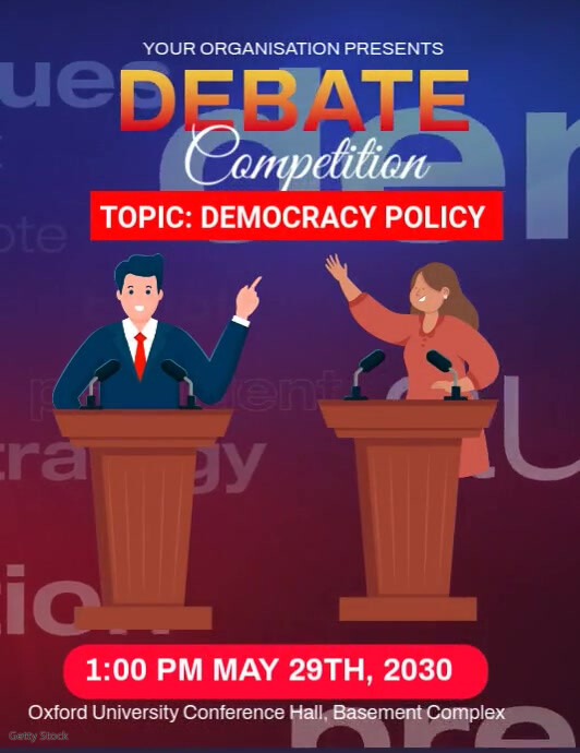 Debate competition flyer Template | PosterMyWall