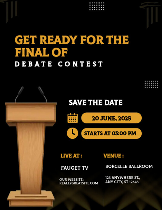 Debate Flyer Template | PosterMyWall