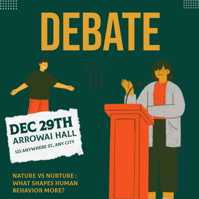 Debate Flyer Template | PosterMyWall