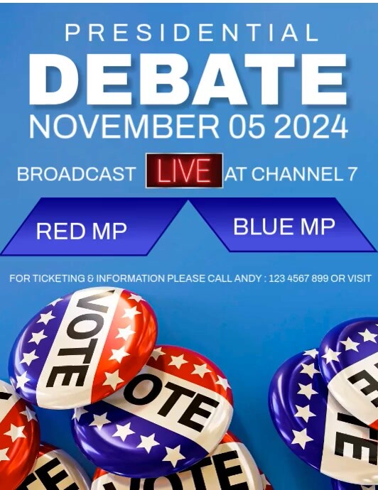DEBATE VOTE USA Template | PosterMyWall