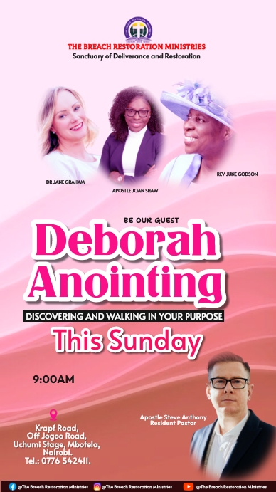 Deborah Anointing Template | PosterMyWall