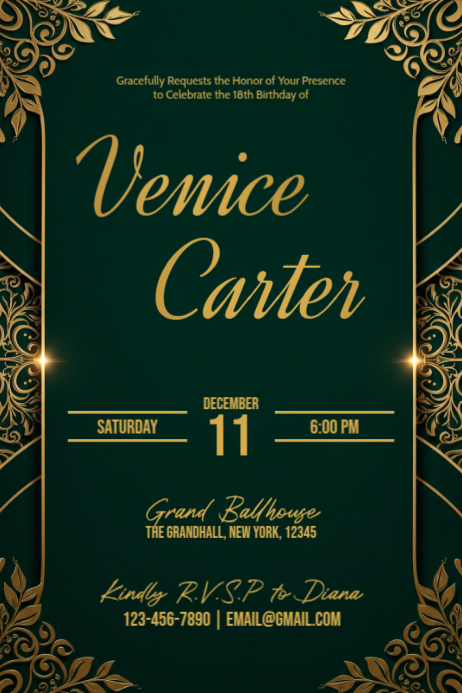 Debut Invitation Card Template | PosterMyWall