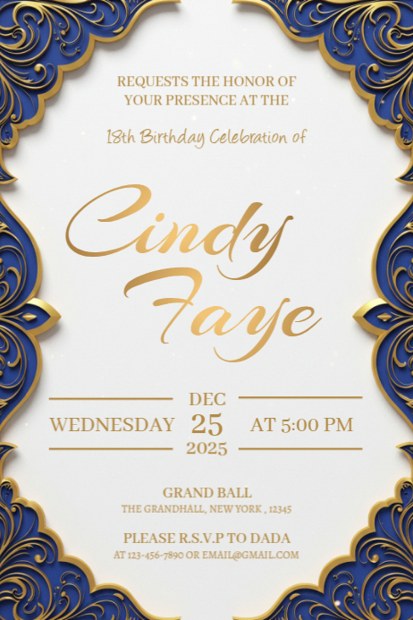 DEBUT INVITATION CARD Template | PosterMyWall