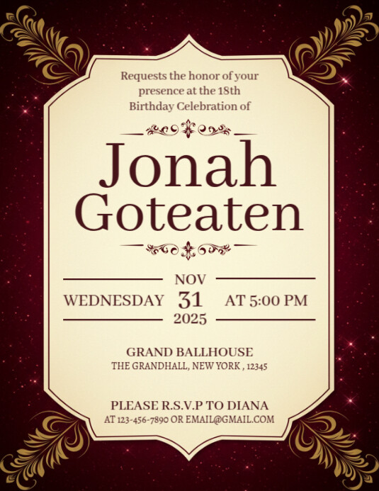 Debut Invitation Template | PosterMyWall