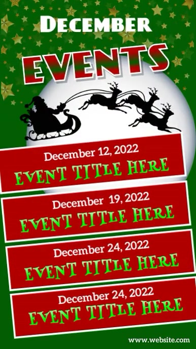 December, Christmas Upcoming events Template | PosterMyWall