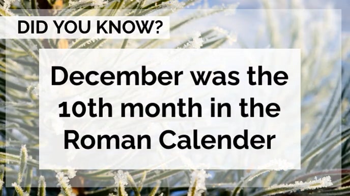 December 10th Roman Month (1) Template | PosterMyWall