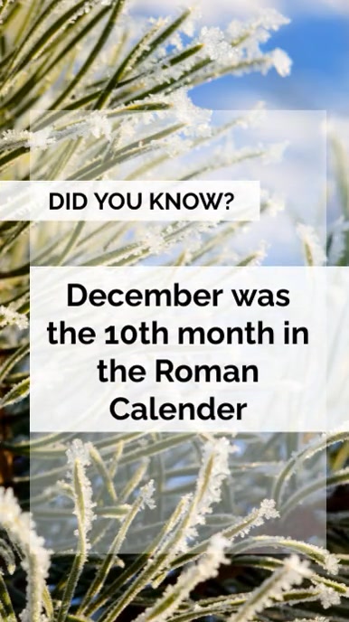 December 10th Roman Month (1) Template | PosterMyWall