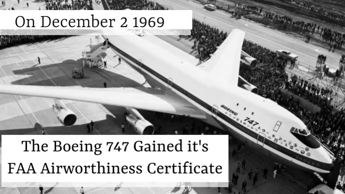 December 2 1969 Boeing 747 (1) Template | PosterMyWall