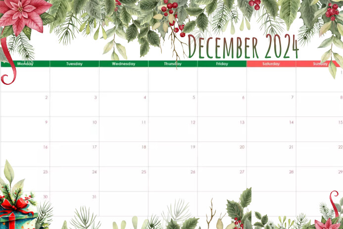 Copy of December 2023 Calendar Printable Template | PosterMyWall