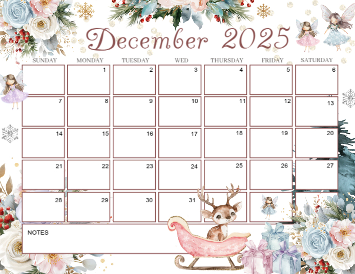 December 2025 Calendar, editable December 2025 Calendar Template ...