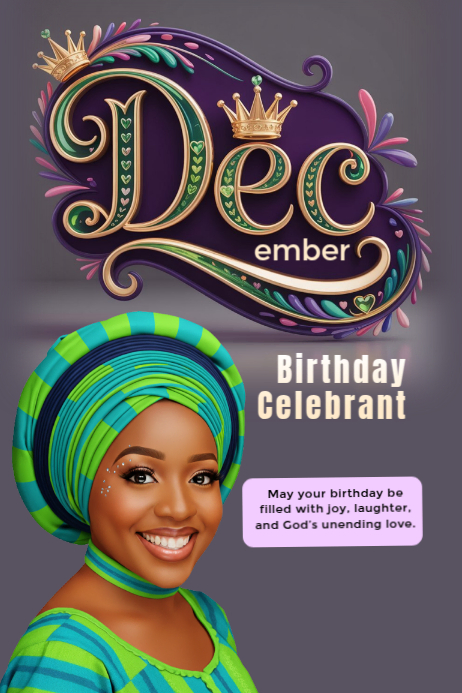 December birthday Template | PosterMyWall