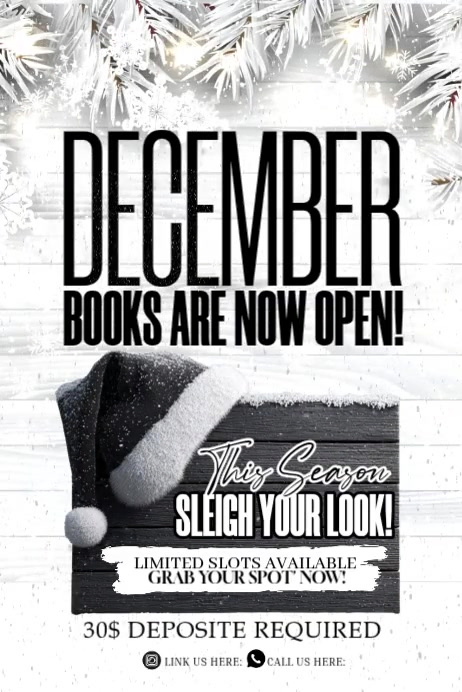December Books Are Now Open Template | PosterMyWall