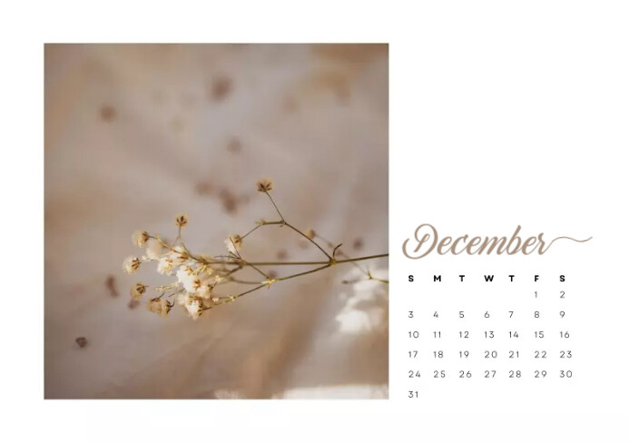 December Calendar 2023 Printable Template | PosterMyWall