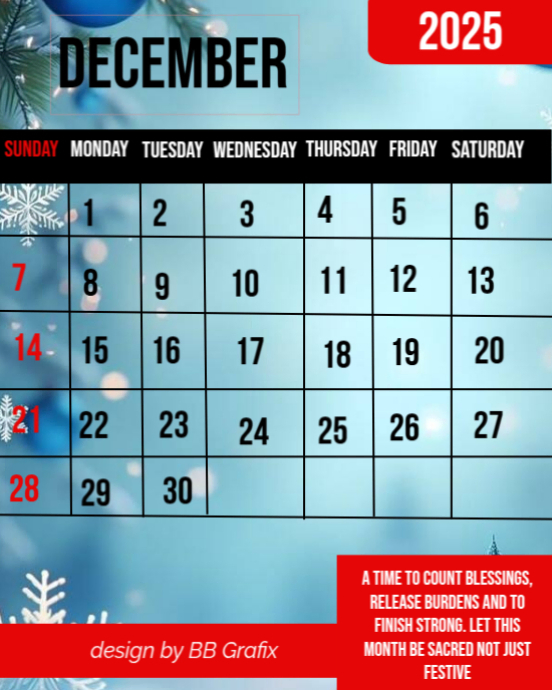 december calendar 2025 2025 calendar Template | PosterMyWall
