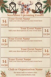 December Upcoming Events Calendar by Paula Template | PosterMyWall