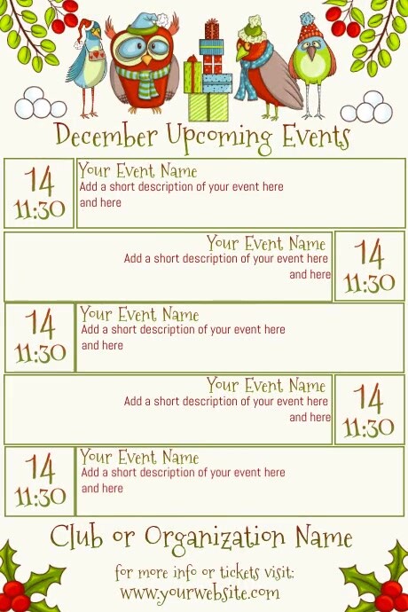 Plantilla de December Calendar by Paula | PosterMyWall