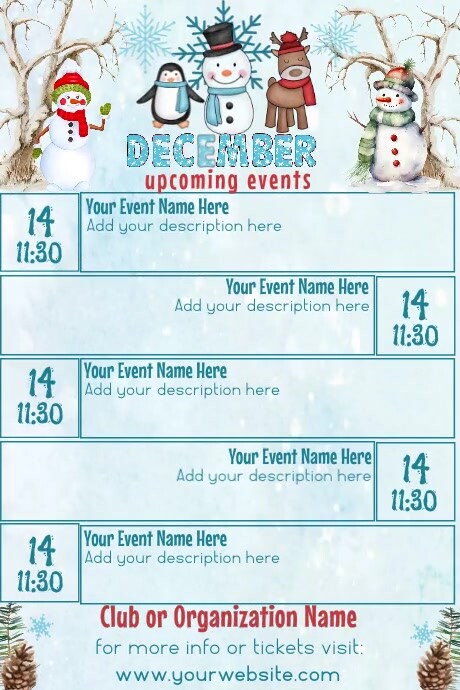 Copy of December Calendar by Paula | PosterMyWall