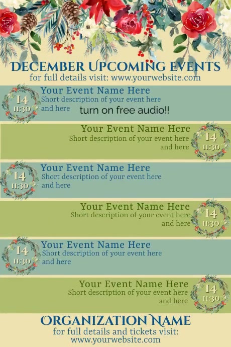 Copy of December Calendar by Paula | PosterMyWall