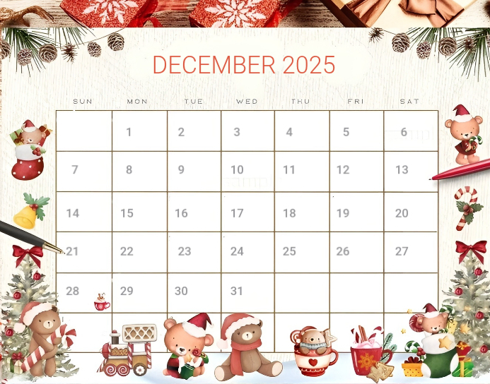 December calendar Template | PosterMyWall