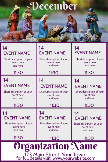 December Calendar Template | PosterMyWall