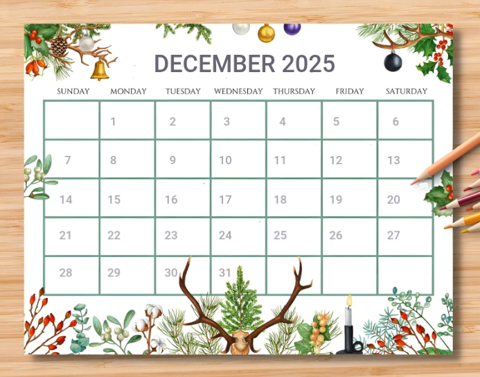 December calendar Template | PosterMyWall