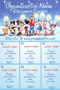 December Calendar of Events Template | PosterMyWall