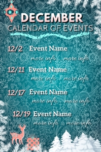 December Calendar of Events (1) Template | PosterMyWall