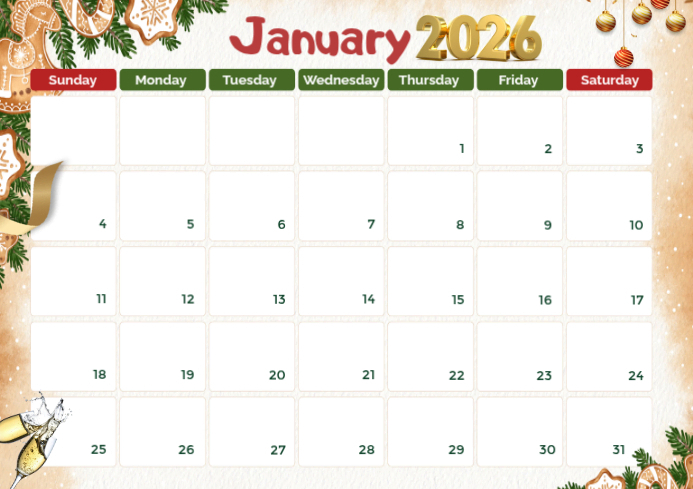 December calendar template 2025 | PosterMyWall