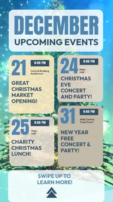 December Christmas upcoming events story Template | PosterMyWall